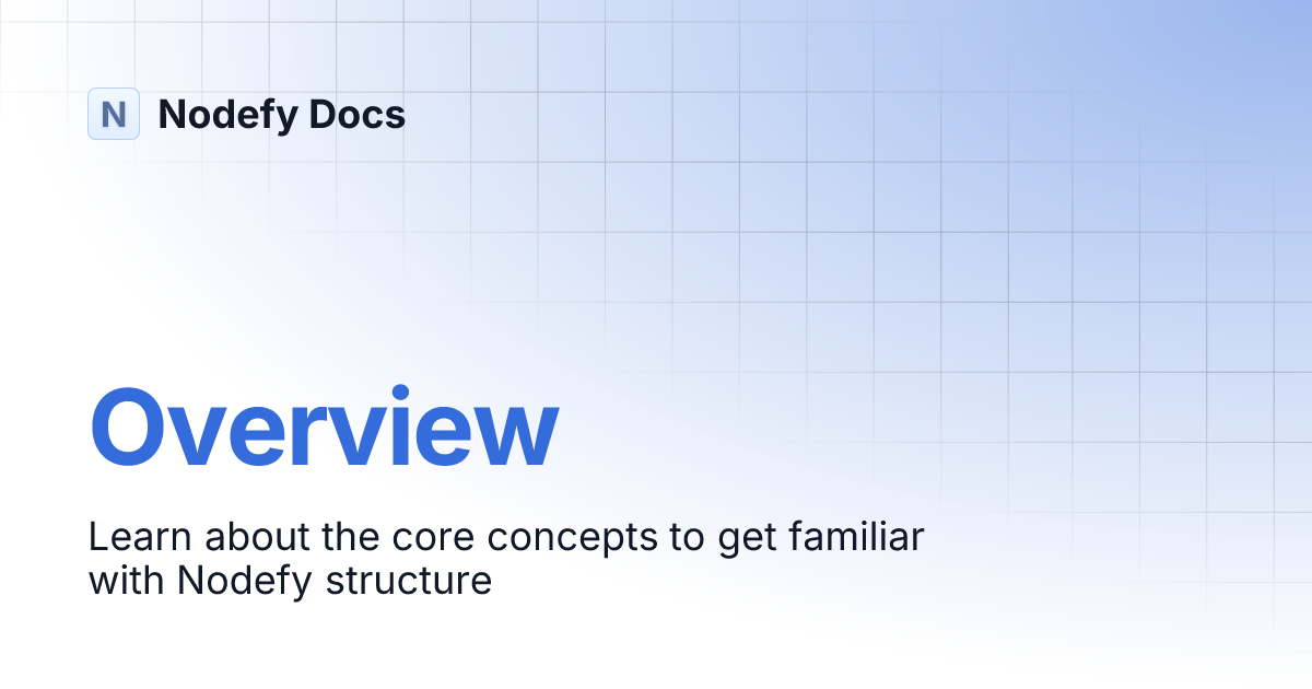 Overview | Nodefy Docs